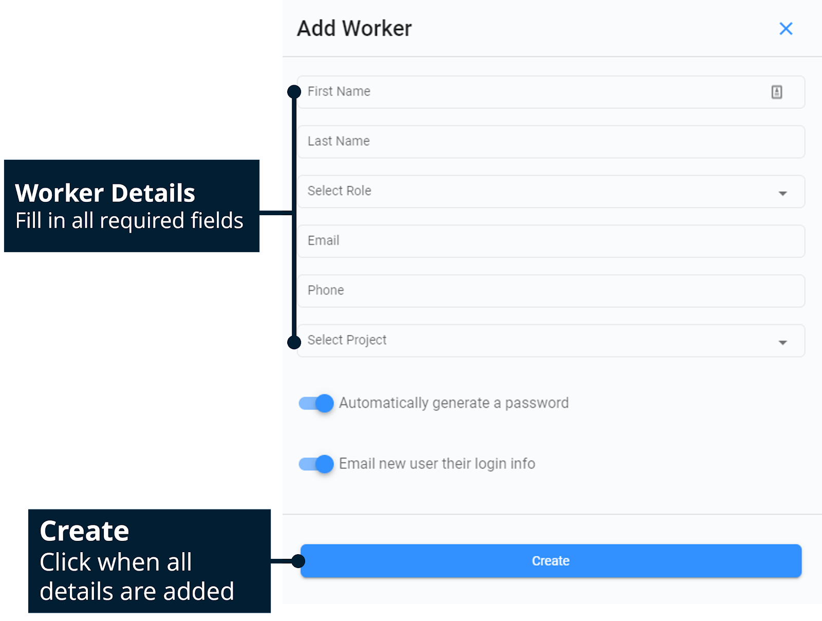 Viewing & Managing Subcontractor Workers – SALUS