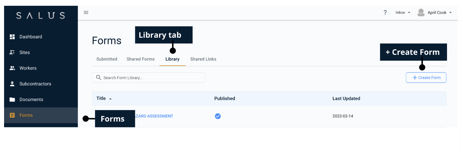 Form Builder Overview – SALUS