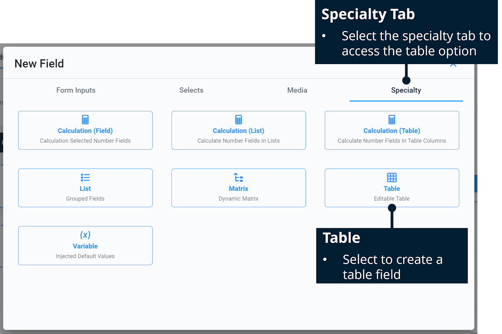 Form builder - Matrix – SALUS