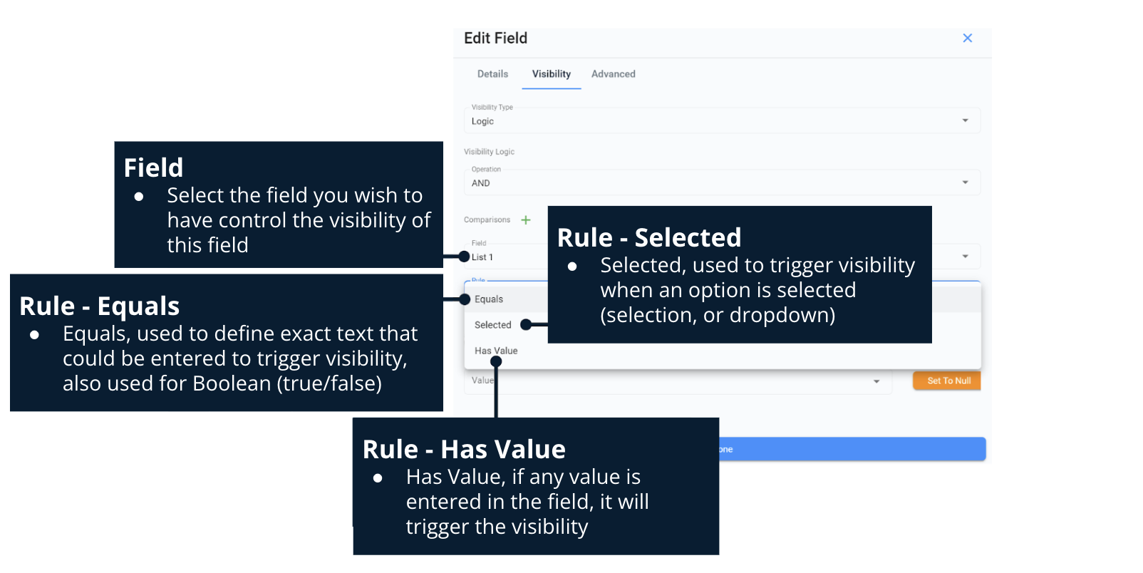 Form Builder - Visibility Logic – SALUS