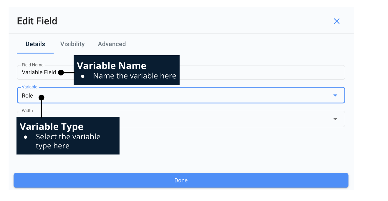 Form builder - Variable – SALUS