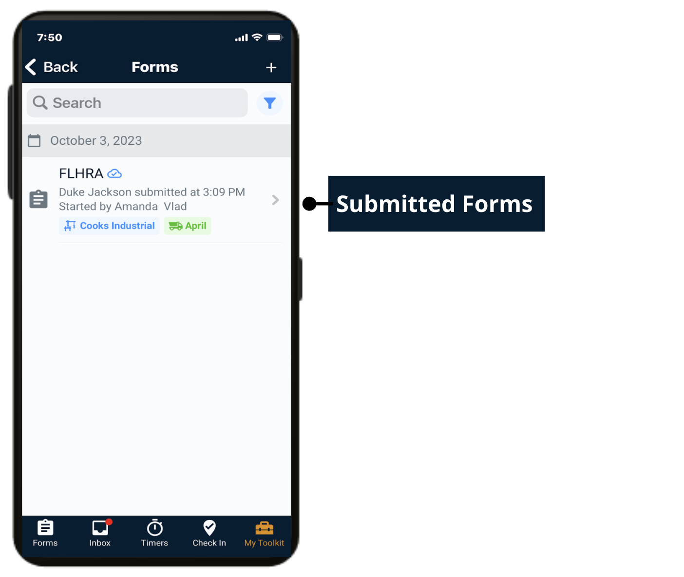 View submitted forms – SALUS