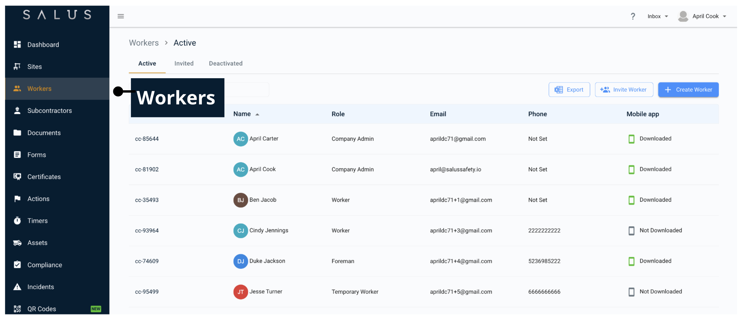 Add a worker – SALUS