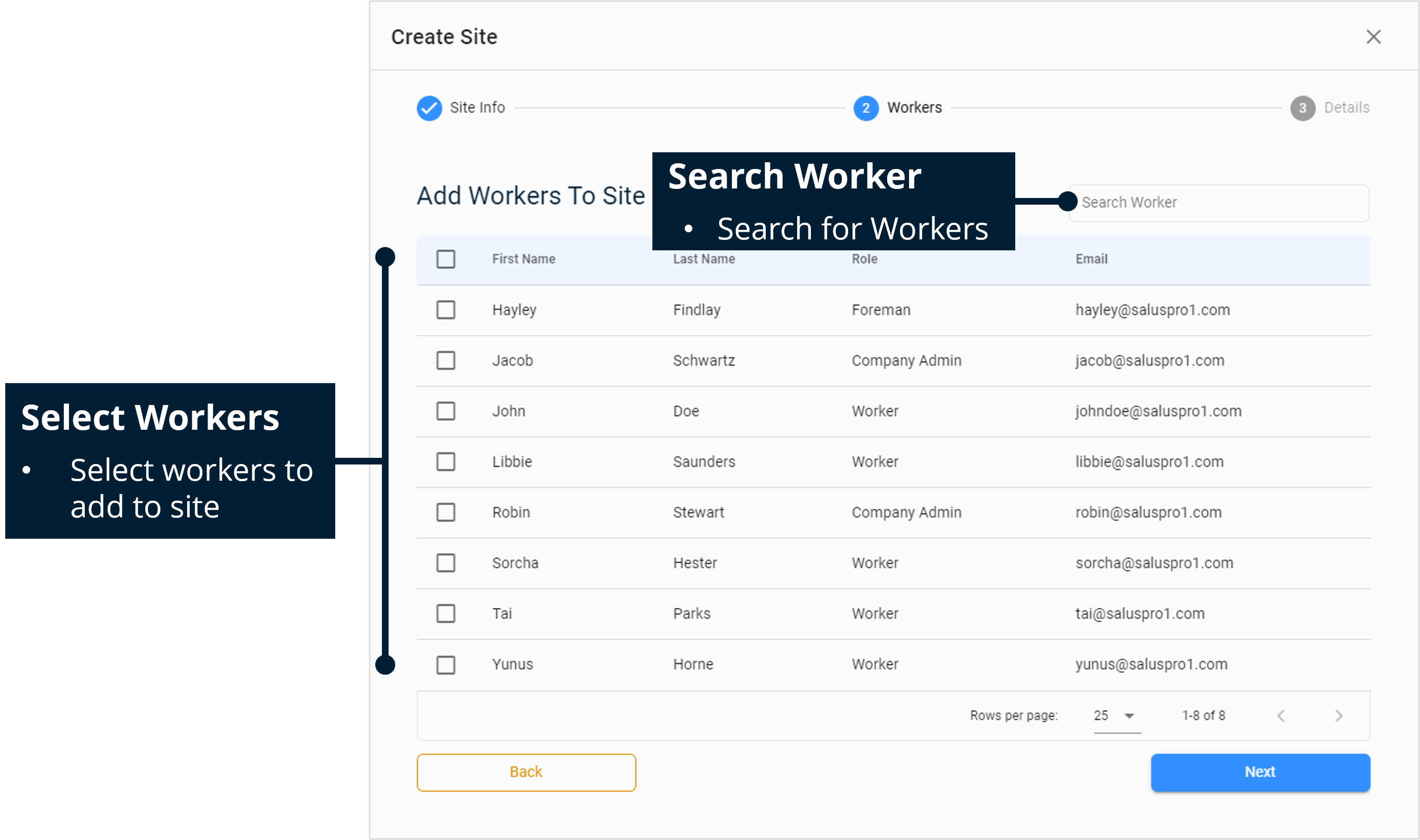 Create a Site – SALUS