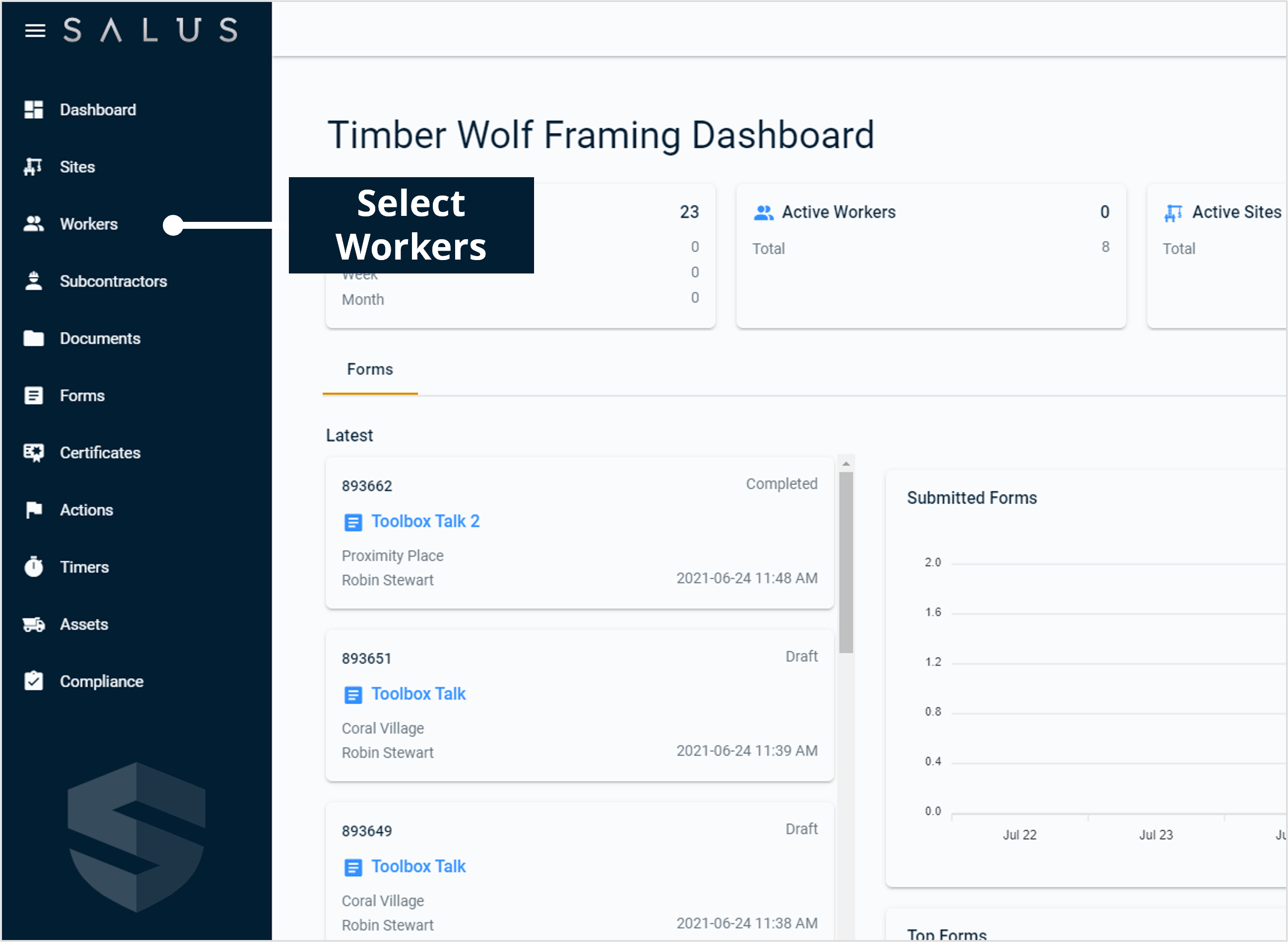 View and edit a worker's details – SALUS