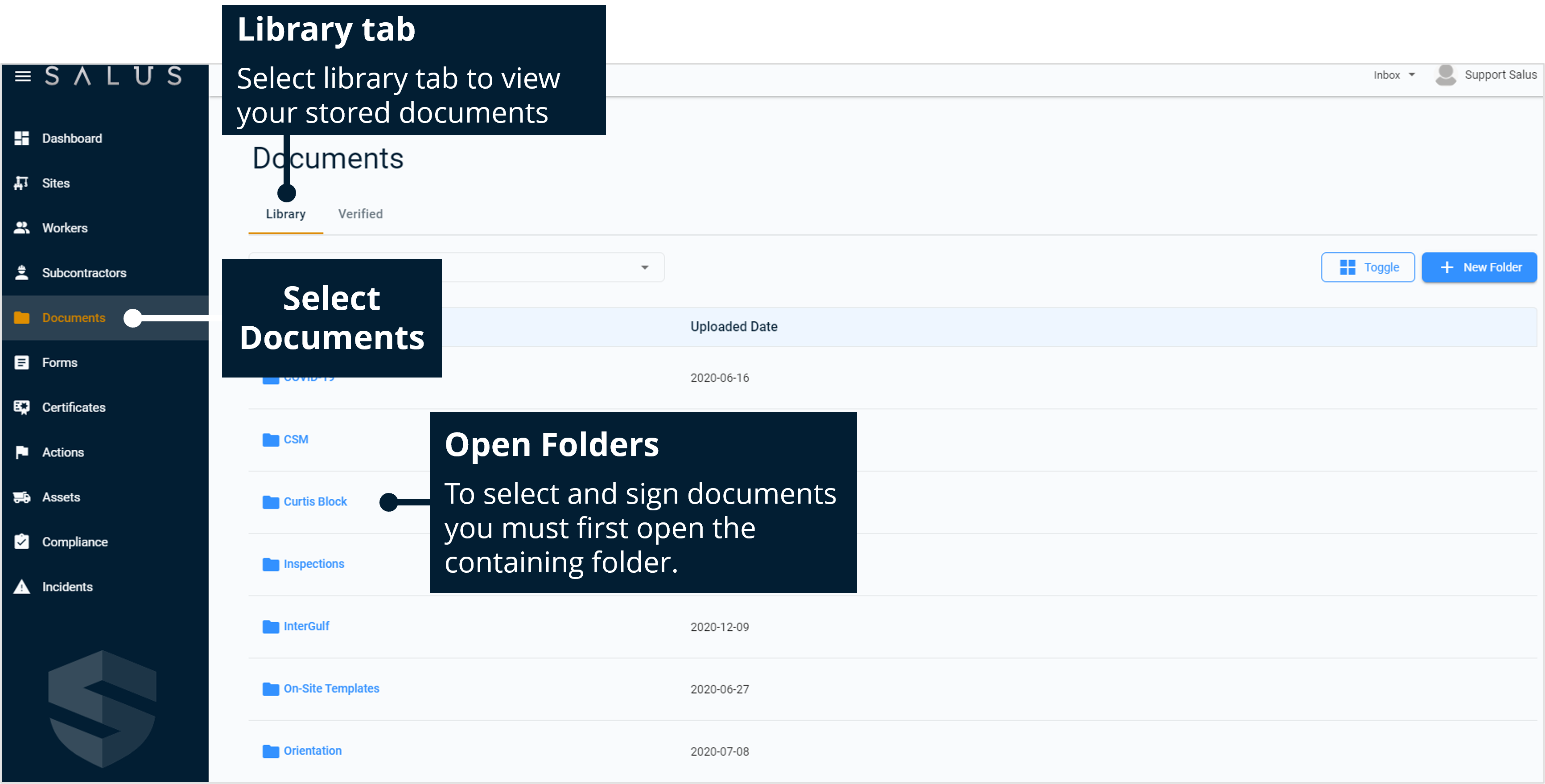 Sign Documents – SALUS