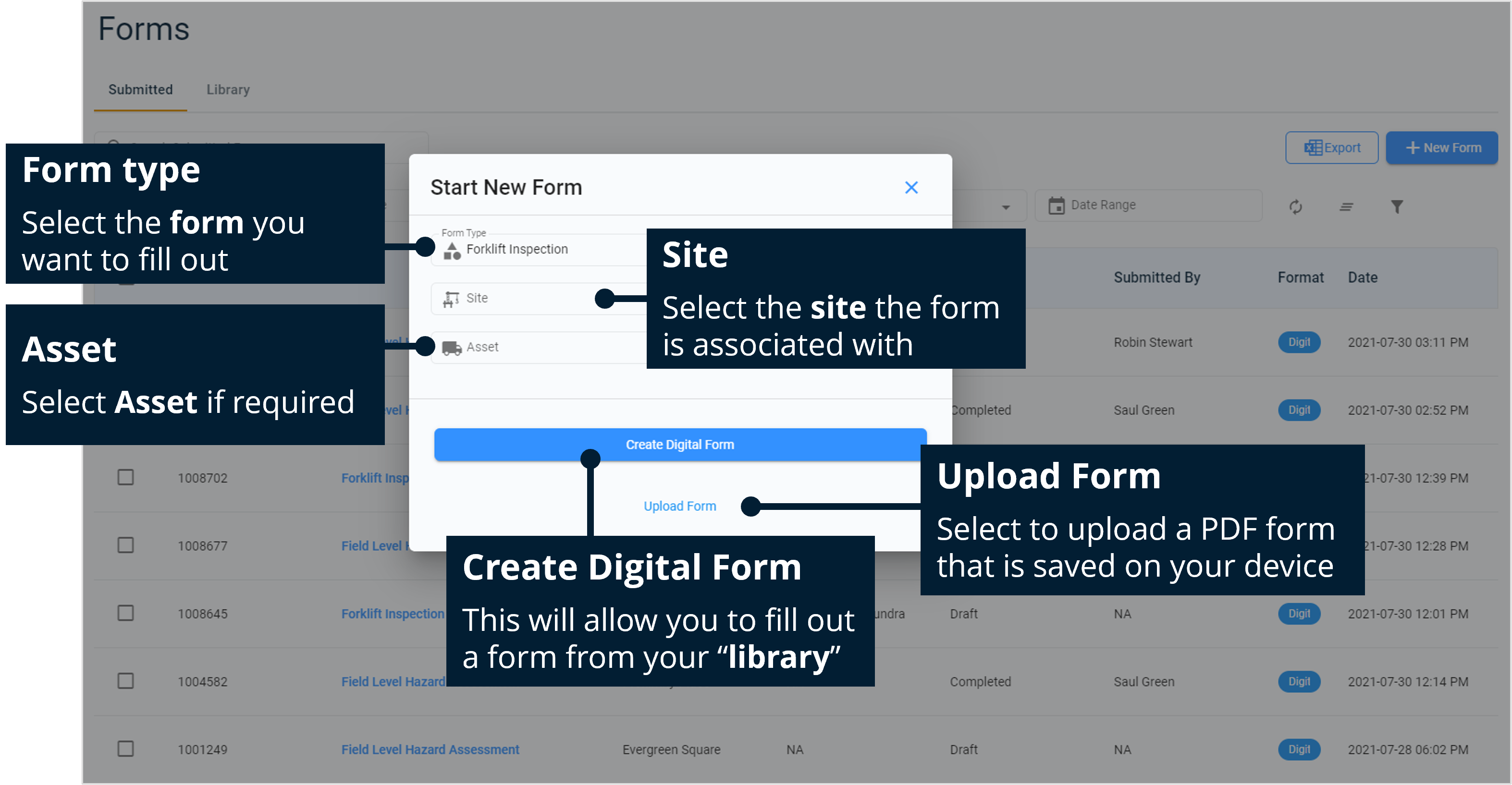 Fill out a form – SALUS