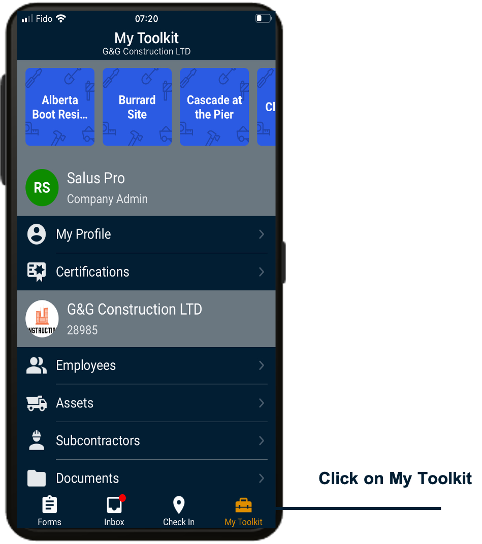 Add a worker to a site – SALUS