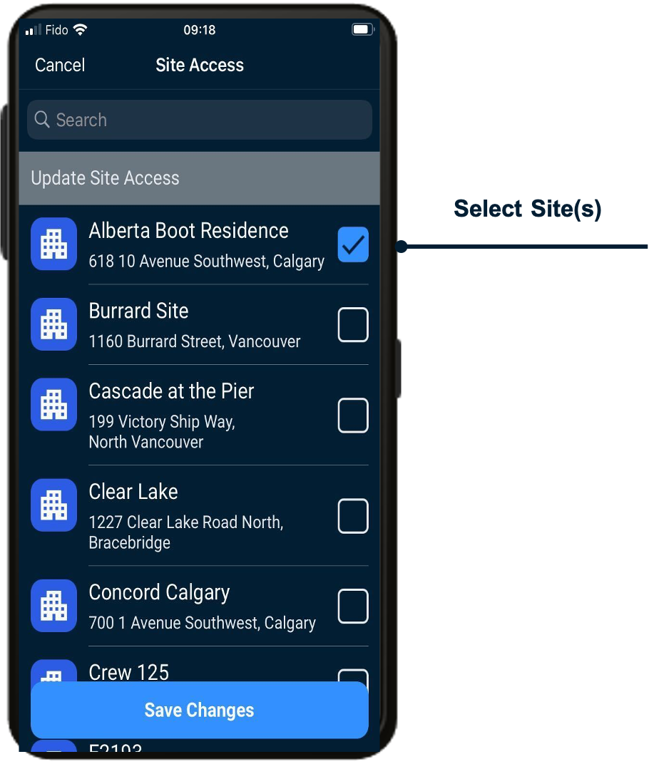Add a worker to a site – SALUS