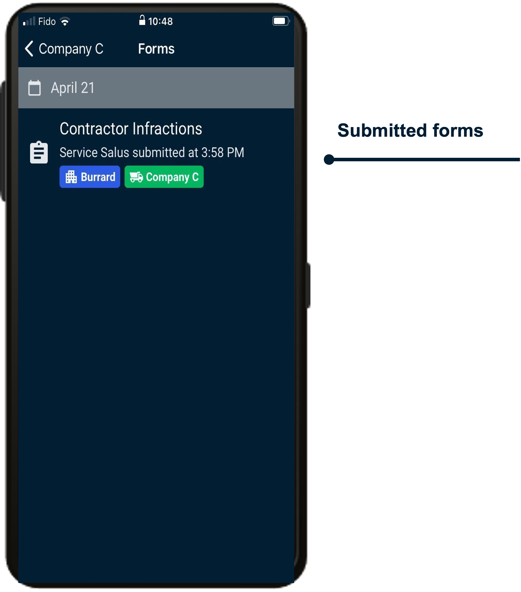 View submitted forms – SALUS