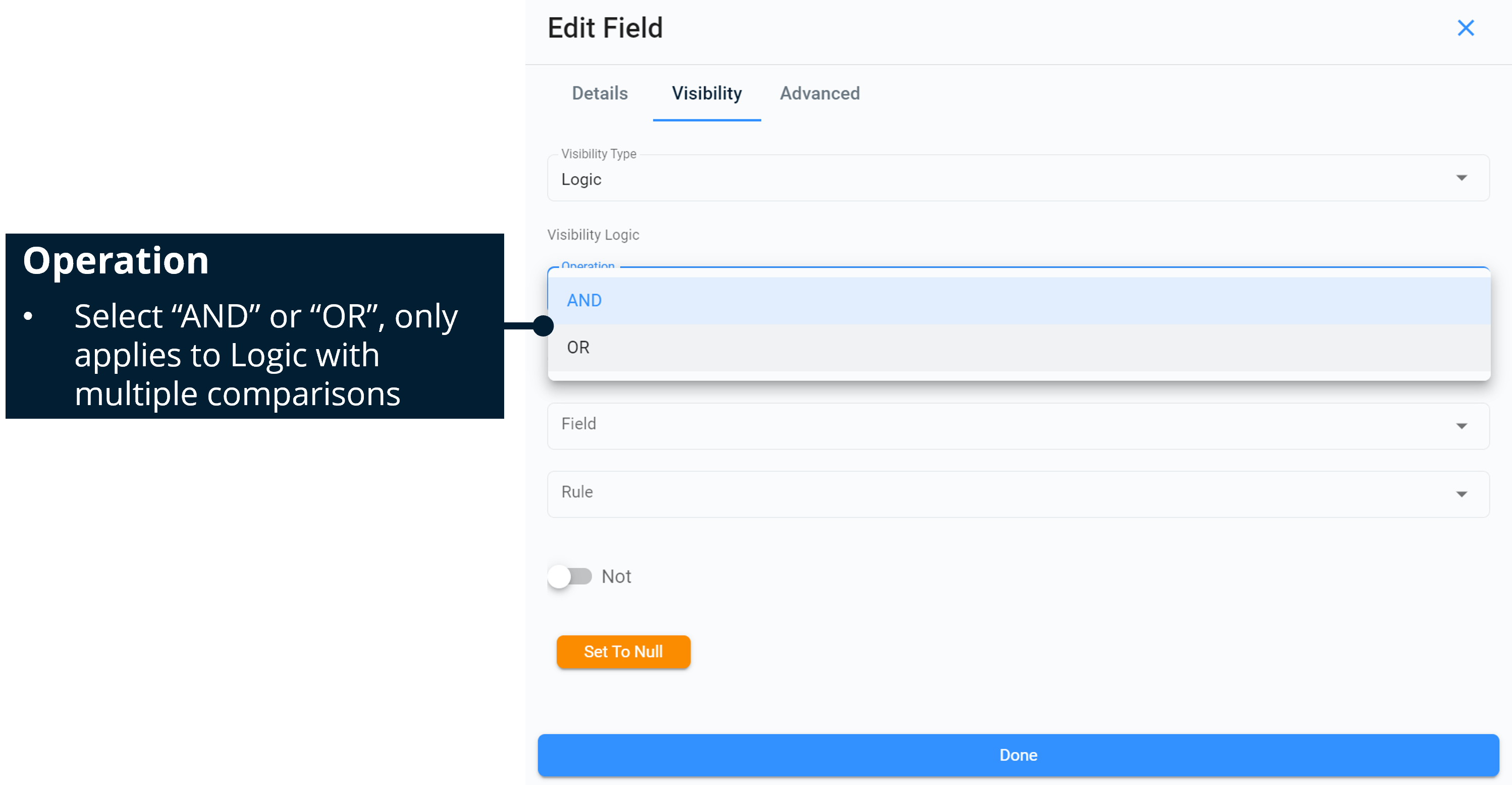 Form Builder - Visibility Logic – SALUS