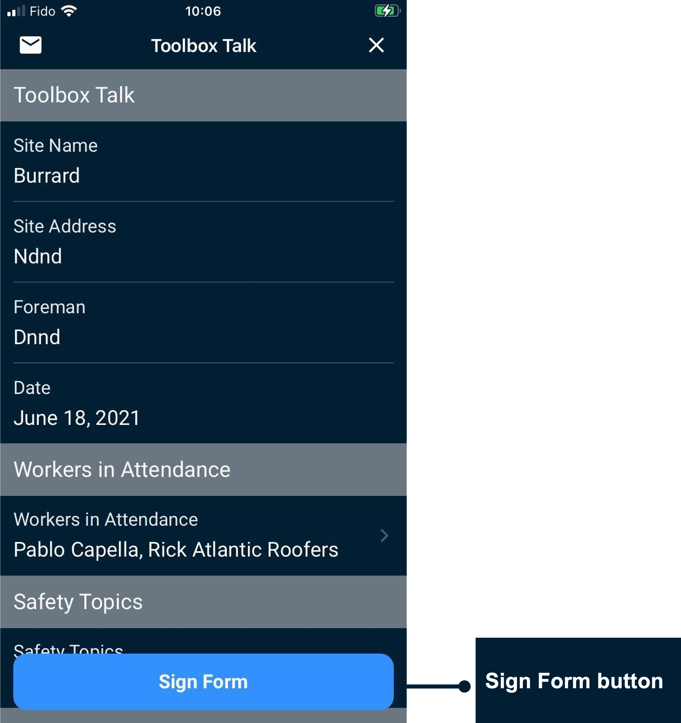 Viewing and signing a shared form – SALUS